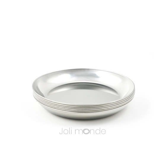 Assiette inox - La P'tite - JOLI MONDE | Sans BPA